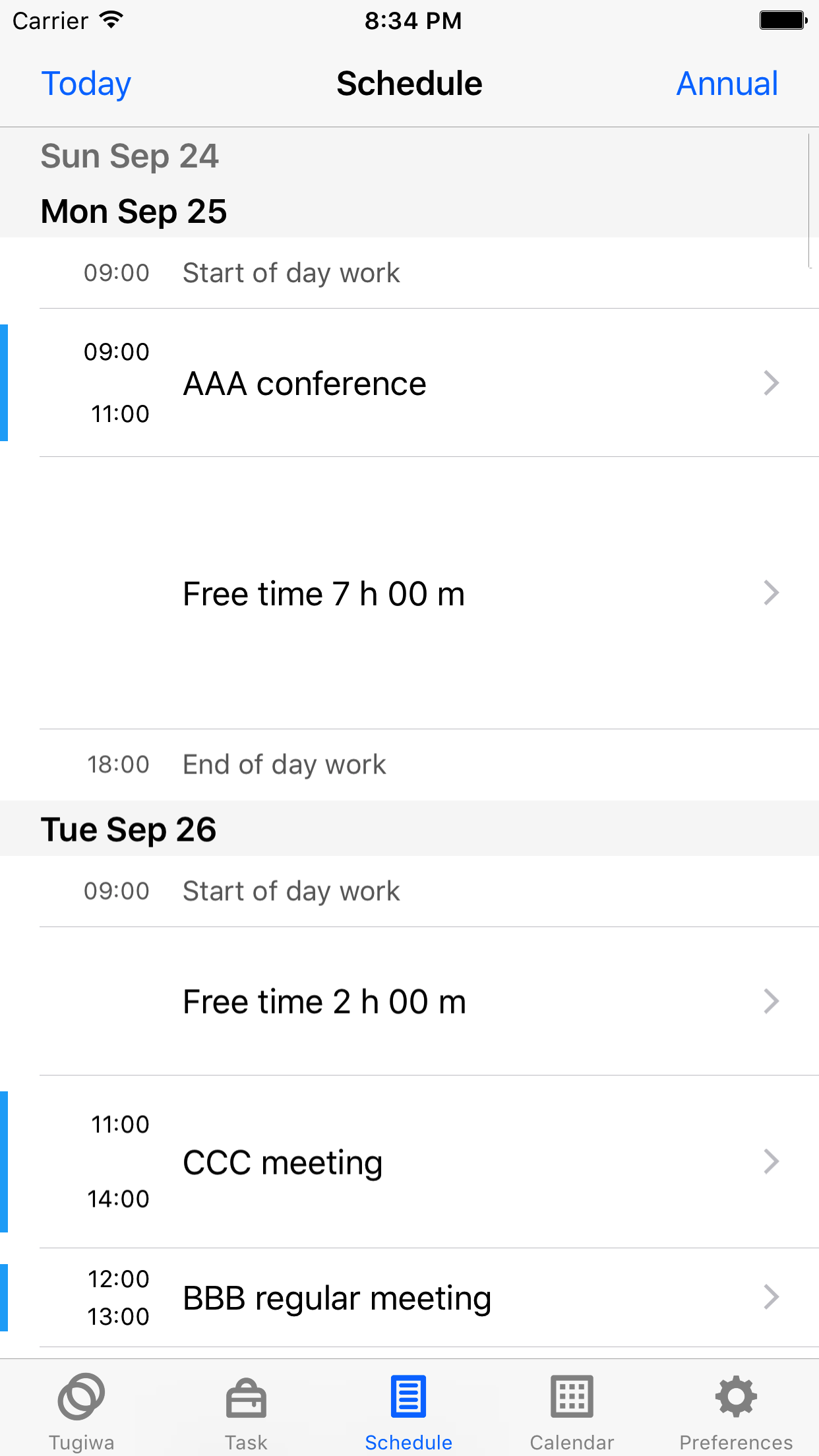 Tugiwa - Task and schedule management tool